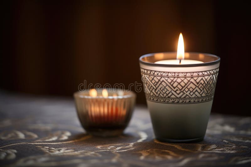 A Single Unity Cup Alongside a Kinara with Unlit Candles Stock Photo ...