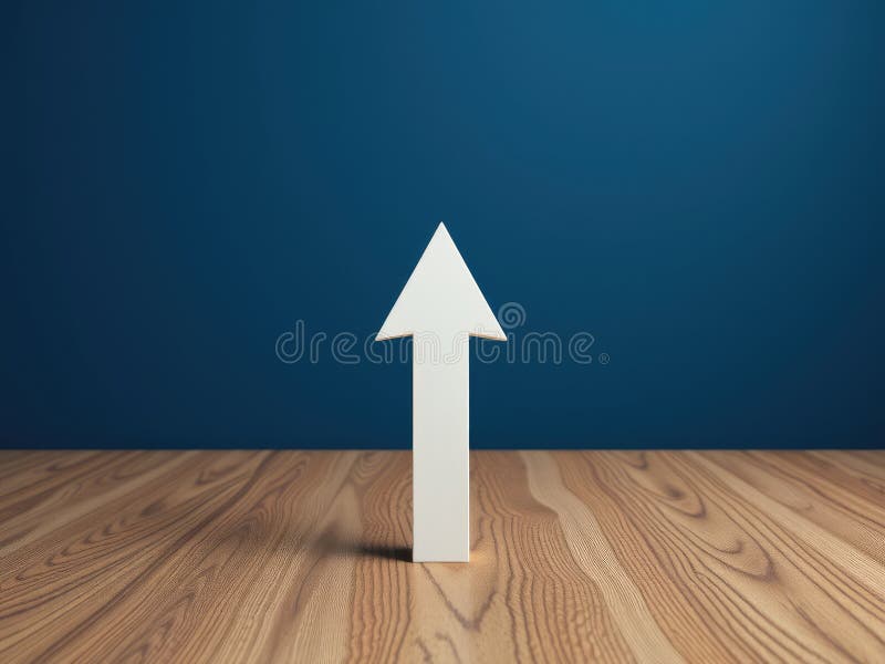 Single Upward Arrow. Direction and Focus Stock Photo - Image of finance ...