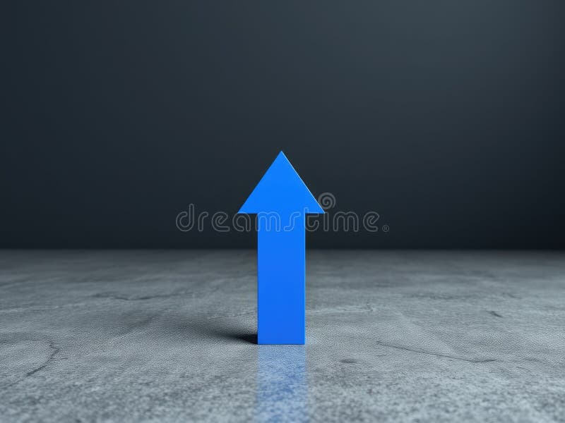 Single Upward Arrow. Direction and Focus Stock Photo - Image of ...