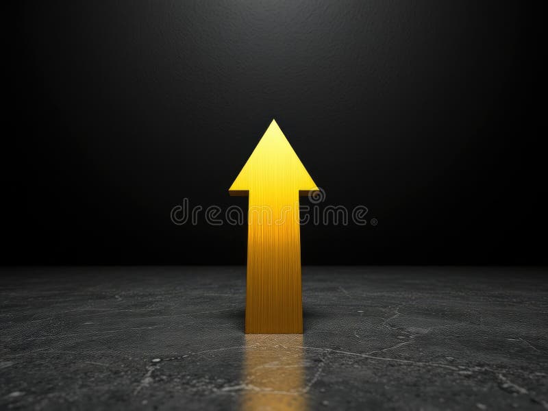 Single Upward Arrow. Direction and Focus Stock Image - Image of wall ...