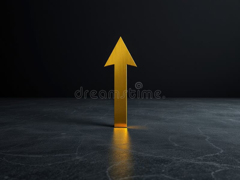 Single Upward Arrow. Direction and Focus Stock Image - Image of future ...