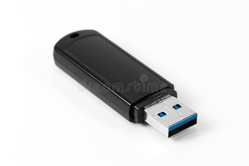 USB 3.0 Flash Drive without Cap Isolated on White Background Stock ...