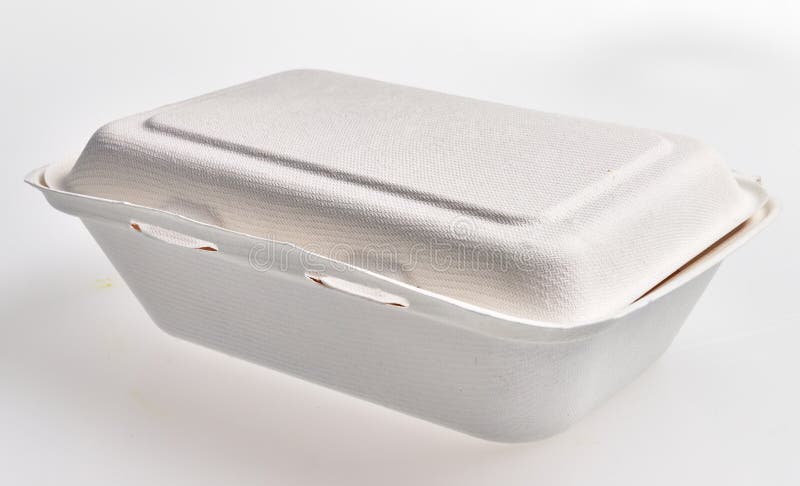A Single-use Biodegradable Food Container on a White Background ...