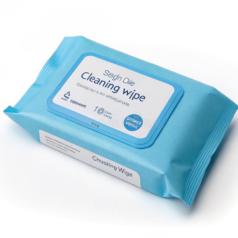 Single-use Cleaning Wipe No Frills Stock Illustration - Illustration of ...