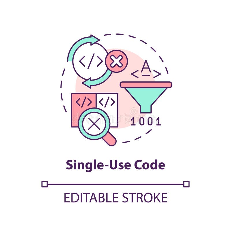 Single-use Code Concept Icon Stock Illustration - Illustration of ... Single-use Code Concept Icon Stock Illustration - Illustration of ...