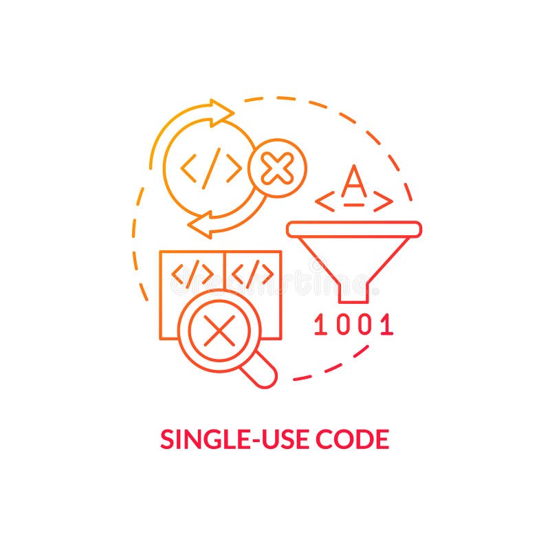 Single-use Code Red Gradient Concept Icon Stock Illustration ... Single-use Code Red Gradient Concept Icon Stock Illustration ...