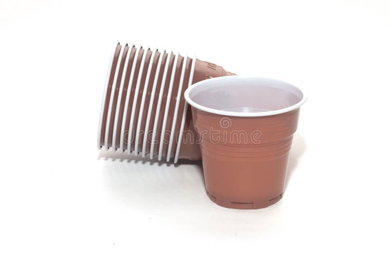 Single-use Glass from Coffee Machine Stock Photo - Image of pattern ...