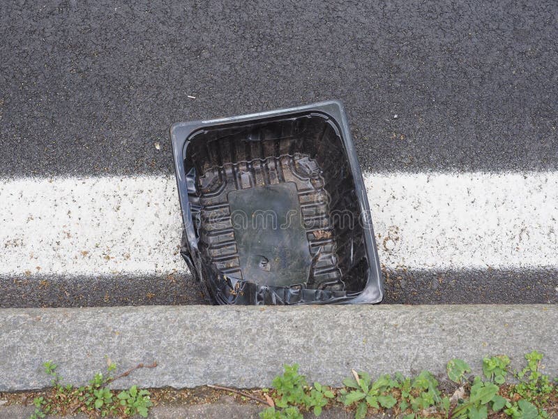 Single Use Plastic Container Left in Environment Stock Image - Image of ...