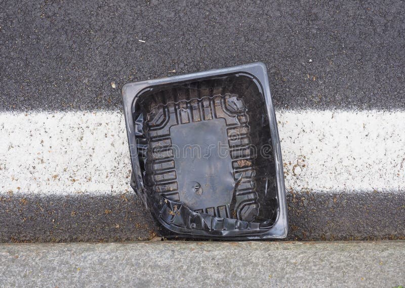 Single Use Plastic Container Left in Environment Stock Image - Image of ...