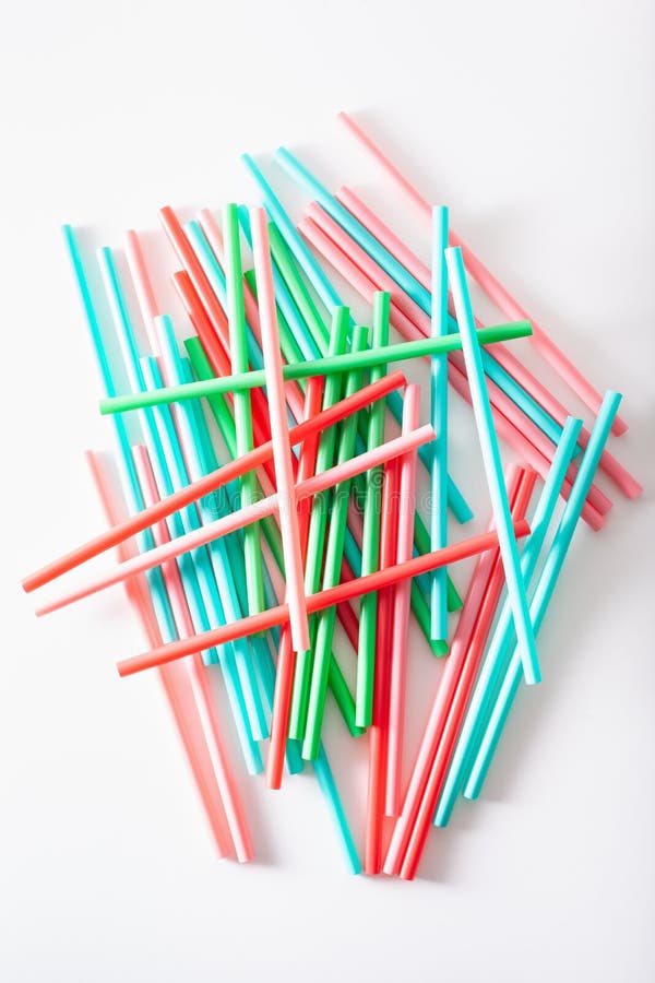 Single Use Plastic Drinking Straws Stock Photo - Image of environment ...