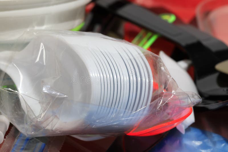 Single-use Plastic Products Stock Photo - Image of industry, material ...
