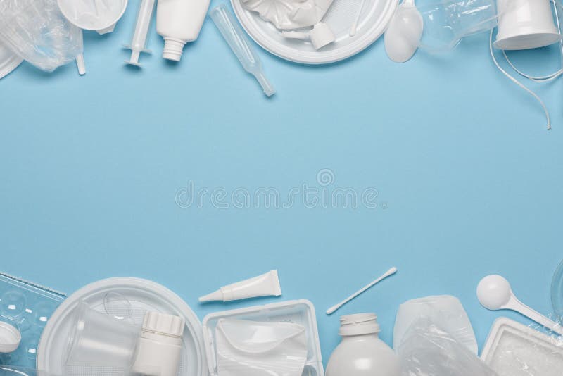 Single-use Plastics. Plastic Waste, Ecological Pollution Stock Image ...