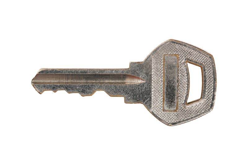 Single Used Home Key Isolated on White Stock Illustration ...