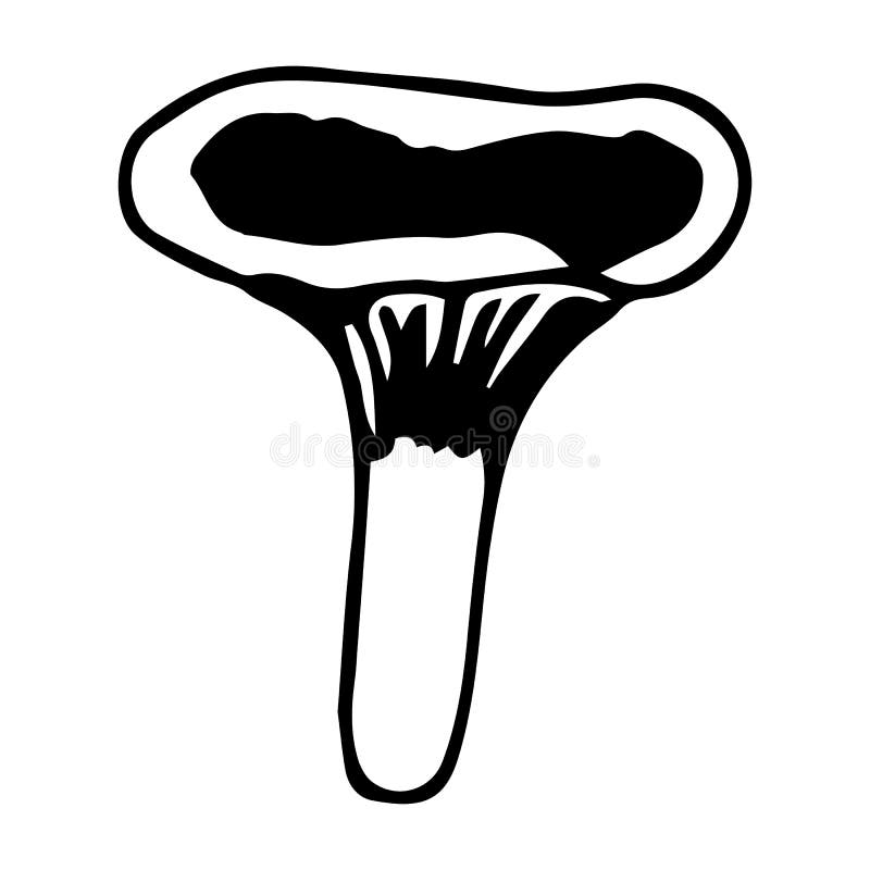 A Single Vector Element Mushroom White Background. Stock Vector ...