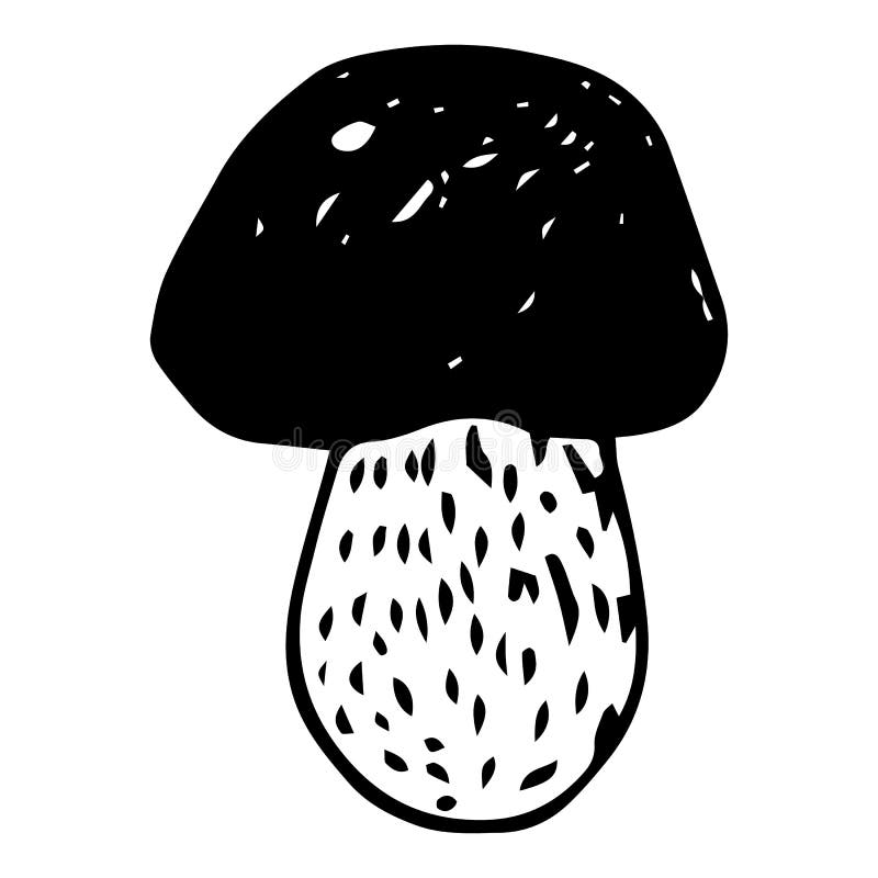 A Single Vector Element Mushroom White Background. Stock Vector ...