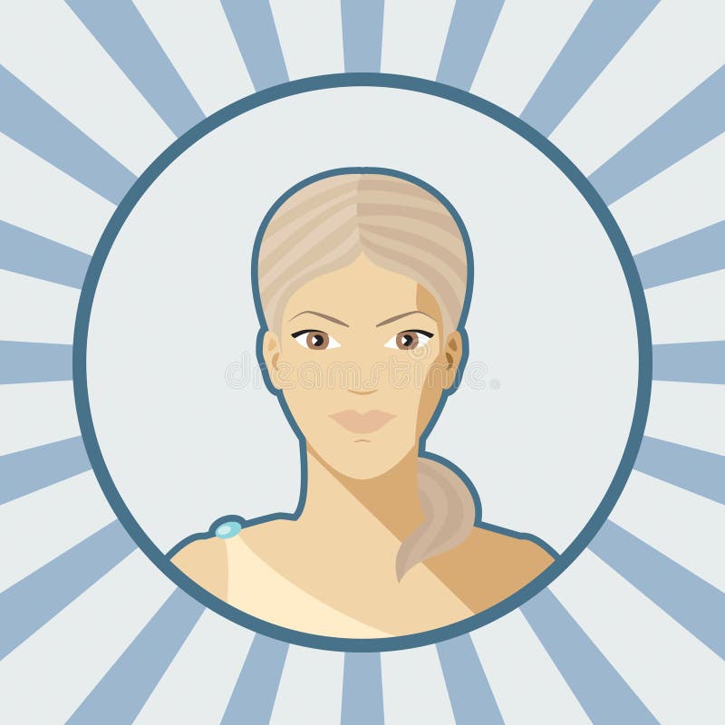 Single Vector Woman Avatar. Stock Vector - Illustration of portrait ...