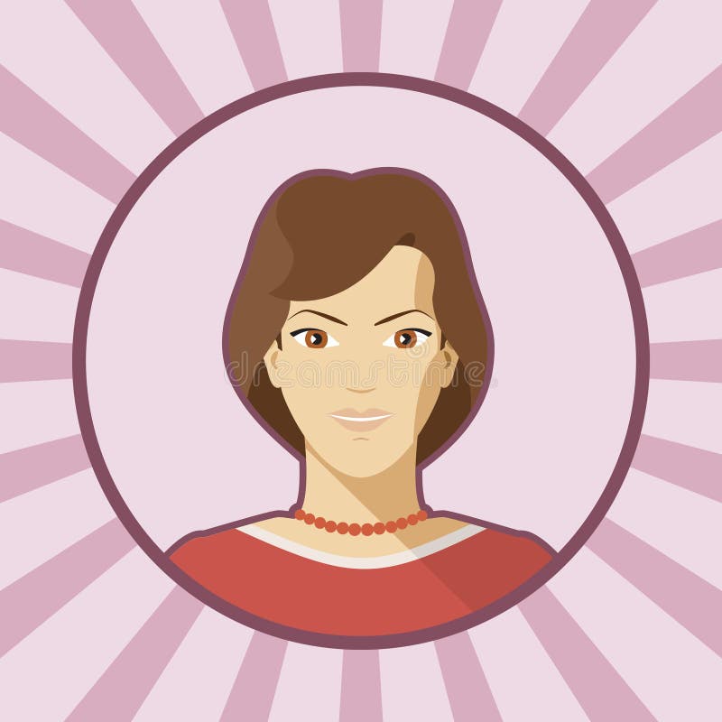 Single Vector Woman Avatar. Stock Vector - Illustration of attractive ...