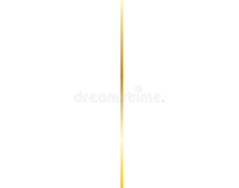 Single Vertical Golden Line on White Stock Vector - Illustration of ...