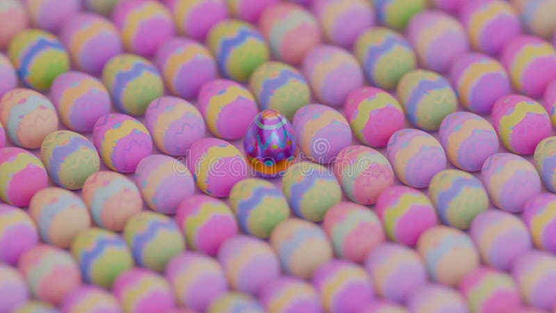 A Single Vibrant Easter Egg Breaking the Uniformity of a Structured ...