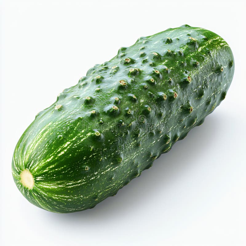 Fresh Green Cucumber Organic Vegetable Healthy Food Isolated on White ...