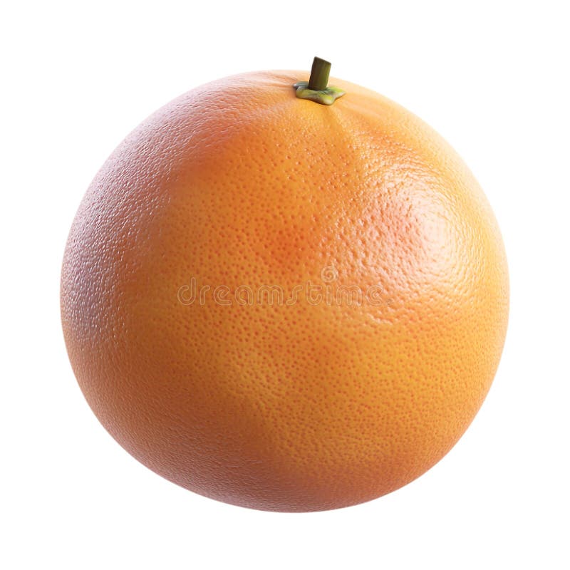 Single Vibrant Pink Grapefruit Against Transparent Background Stock ...