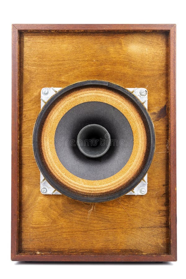 Single Vintage Speaker with Fullrange Driver Stock Photo - Image of ...