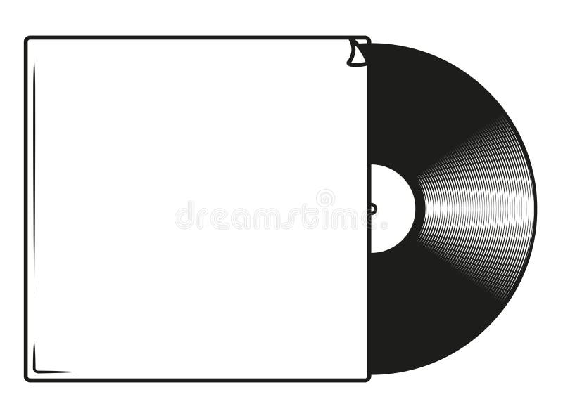 Single Vinyl Record with Case Icon Vector Stock Vector - Illustration ...