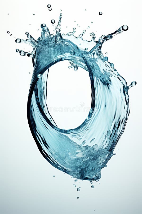 Single Vortex Water Splash Isolated on White Background for Optimal ...