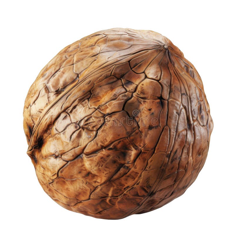 A Single Walnut Shell with Detailed Texture Stock Photo - Illustration ...