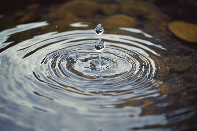 A single water drop stock photo. Image of puddle, pond - 361978378