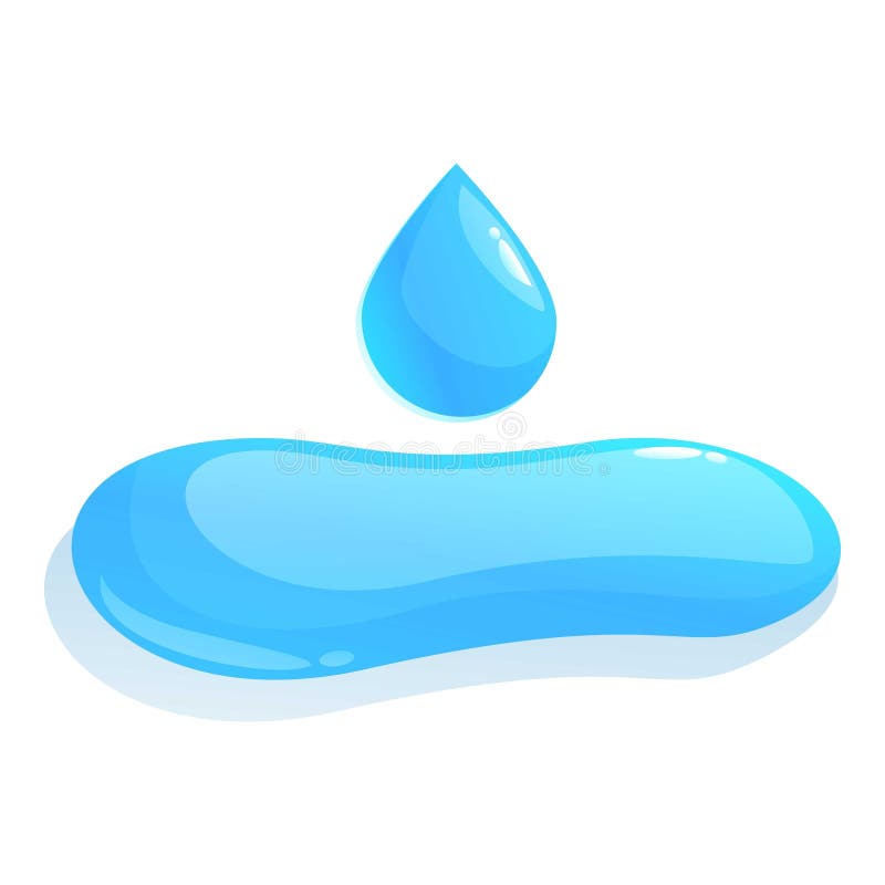Single Water Drop Falling on a Blue Liquid Surface Stock Vector ...