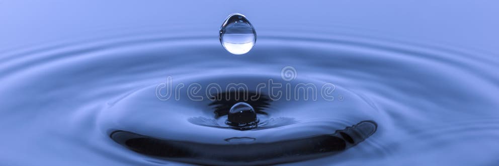 Single Water Drop Falling Down To Surface Stock Photo - Image of drop ...