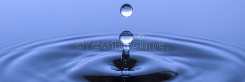 Single Water Drop Falling Down To Surface. Stock Photo - Image of ...