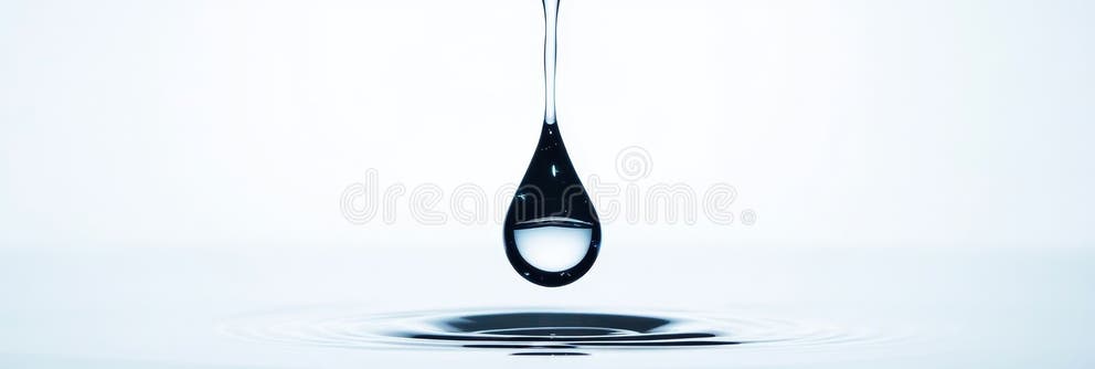 Single Water Drop Falling a Single Drop of Water Falls Onto a Surface ...