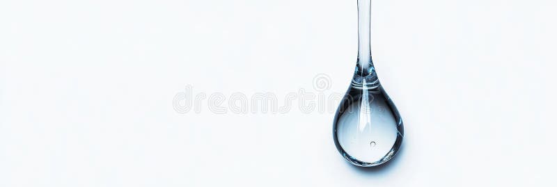 Single Water Drop Falling from Faucet Purity Hydration Freshness ...