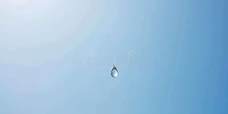 Single water drop falls stock illustration. Illustration of clear ...