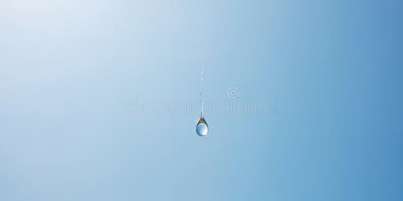 Single water drop falls stock illustration. Illustration of clear ...