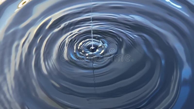 Water Dropping Creating Ripples and Waves in Slow Motion Stock Video ...