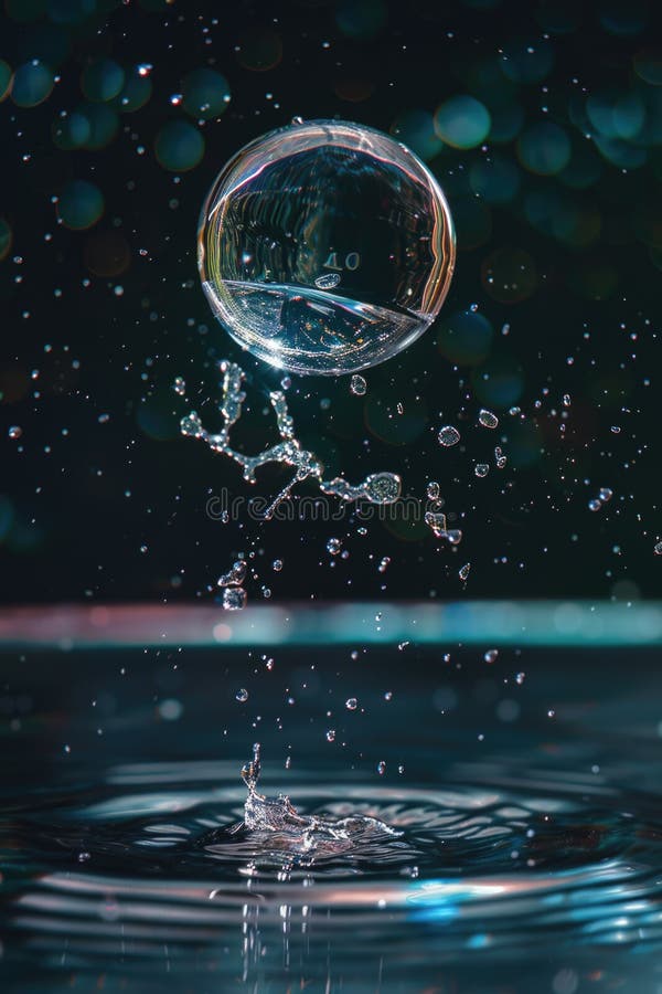 Single Water Drop Falls Pool Creating Ripples Waves Stock Photos - Free ...