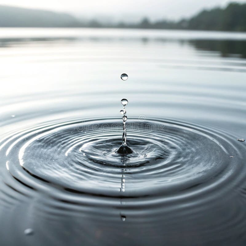 Water Drop Ripple Background Stock Illustration - Illustration of ...