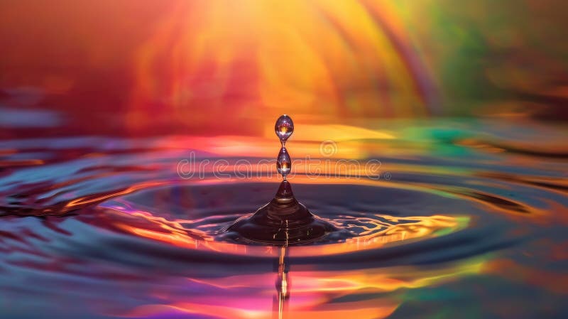 A Single Water Drop Refracts Light, Creating a Mesmerizing Lens Flare ...