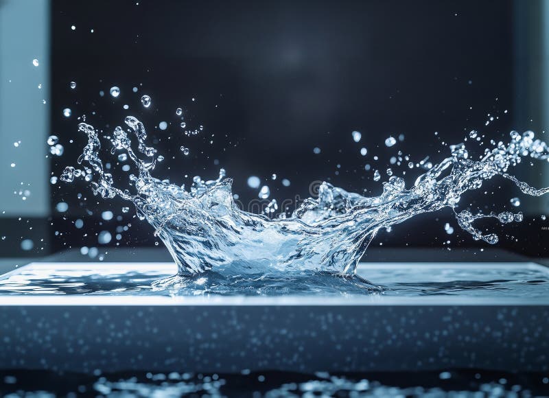 A Single Water Drop Shatters upon Impact, Sending a Mesmerizing Crown ...