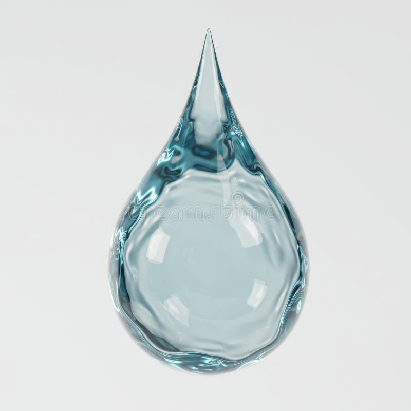 Single Water Drop on White Background Stock Illustration - Illustration ...