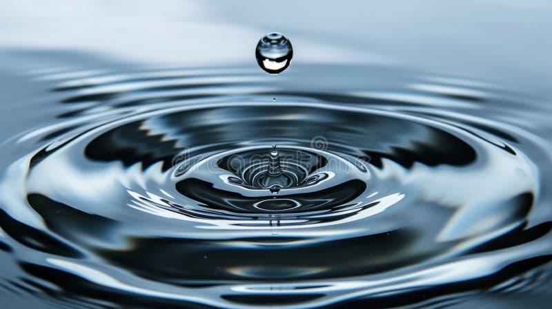 Single Water Droplet on Black and White Background, Simple and Stunning ...