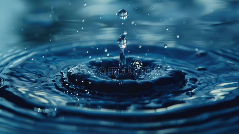 A Single Water Droplet Creates a Dynamic Splash upon Impact with a ...
