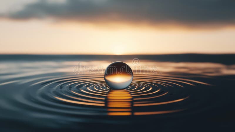 A Single Water Droplet Creates a Ripple Effect on the Water S Surface ...