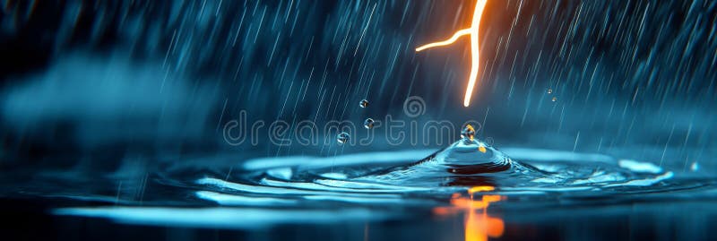 A Single Water Droplet Impacts the Surface of a Pool of Water Creating ...