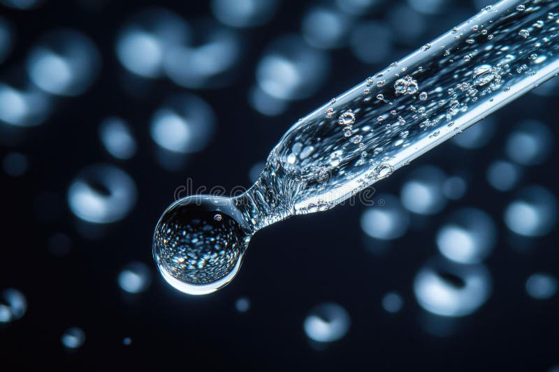 A Single Water Droplet Sitting at the Top of a Pipe, Ready To Fall ...