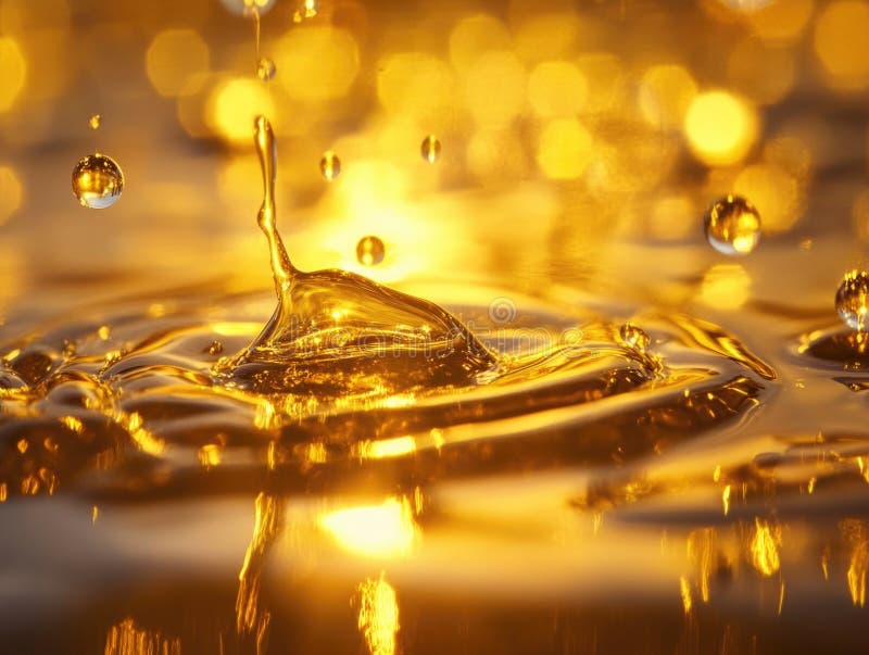 A Single Water Droplet on a Surface, Great for Science or Medical Use ...