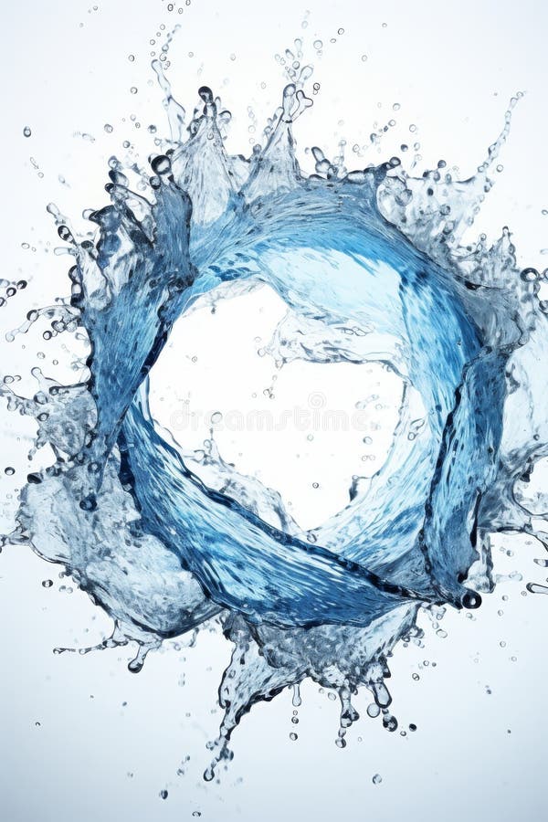 Single Water Vortex Splash Isolated on White Background for Optimal ...